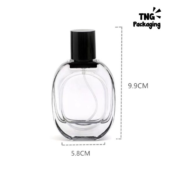 Botol Parfum Kaca Spray Hitam - 30ml - TNG Packaging : Kemasan skincare ...
