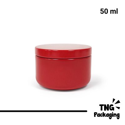 Jar Kaleng Glossy Merah - 50ml - TNG Packaging : Kemasan skincare ...