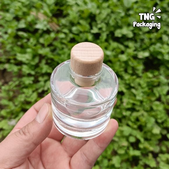 Botol Kaca Tutup Kayu - 50ml - TNG Packaging : Kemasan skincare, Wadah ...
