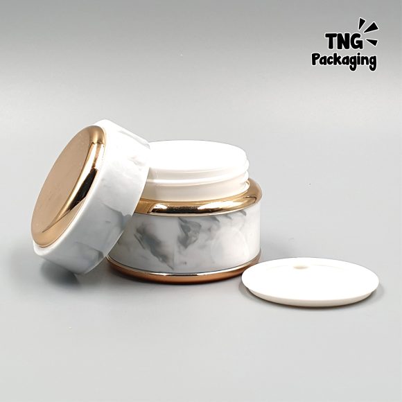 Pot Cream Marble Putih - 30ml - TNG Packaging : Kemasan skincare, Wadah ...