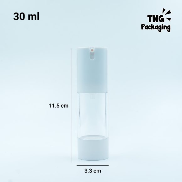 Botol Airless Pump Putih - 15ml 30ml 50ml - TNG Packaging : Kemasan ...