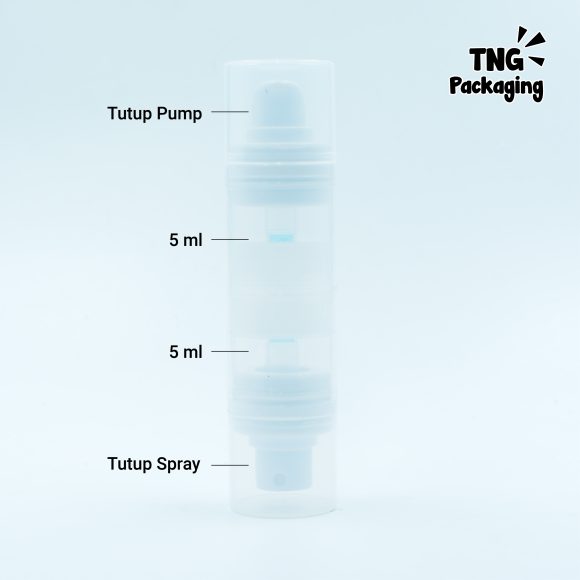 Botol Airless Pump Spray Tingkat - 5 + 5 ml - TNG Packaging : Kemasan ...
