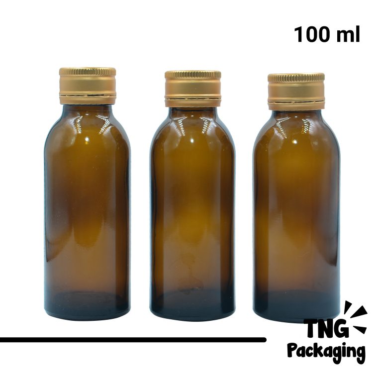 Botol Kaca Amber - 100ml - TNG Packaging : Kemasan skincare, Wadah ...