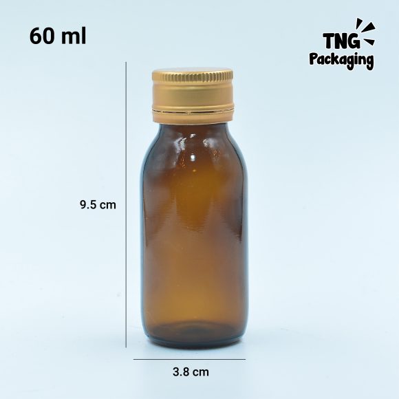 Botol Kaca Amber - 60ml - TNG Packaging : Kemasan skincare, Wadah Kosmetik, Untuk Keperluan ...