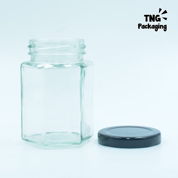 Jar Kaca Hexagon - 100 ml - TNG Packaging : Kemasan skincare, Wadah ...