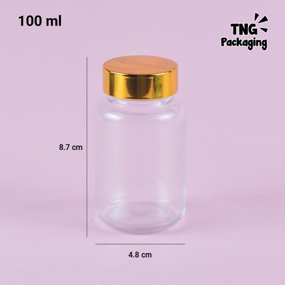 Botol Kaca Bening+ Seal - 100 ml - TNG Packaging : Kemasan skincare ...