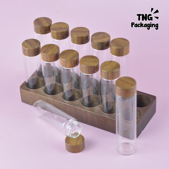 Tabung Kaca Rak Kayu 12 Tabung - TNG Packaging : Kemasan skincare ...