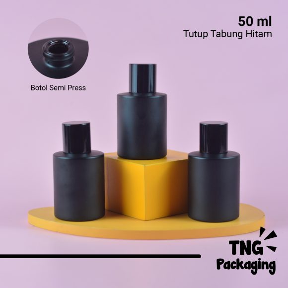 [SEMI PRESS] Botol Parfum Hitam Tutup Tabung - 50 ml - TNG Packaging ...
