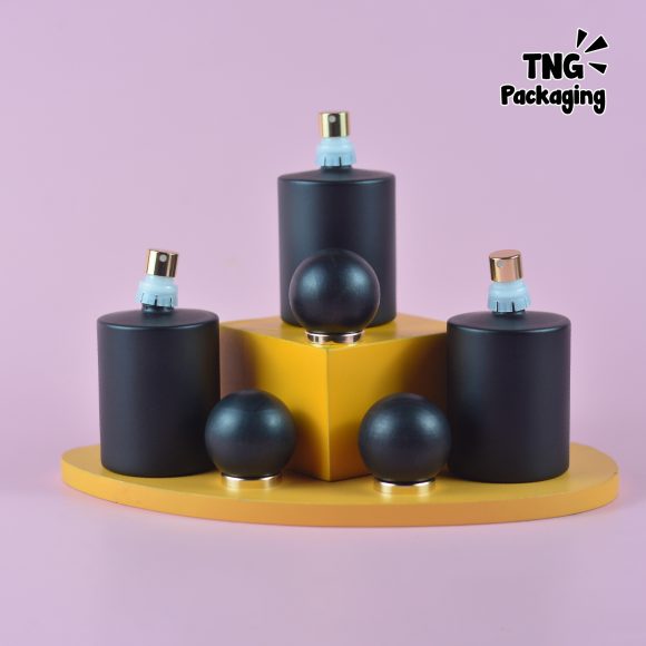 [SEMI PRESS] Botol Parfum Hitam Tutup Kayu - 50 ml - TNG Packaging ...
