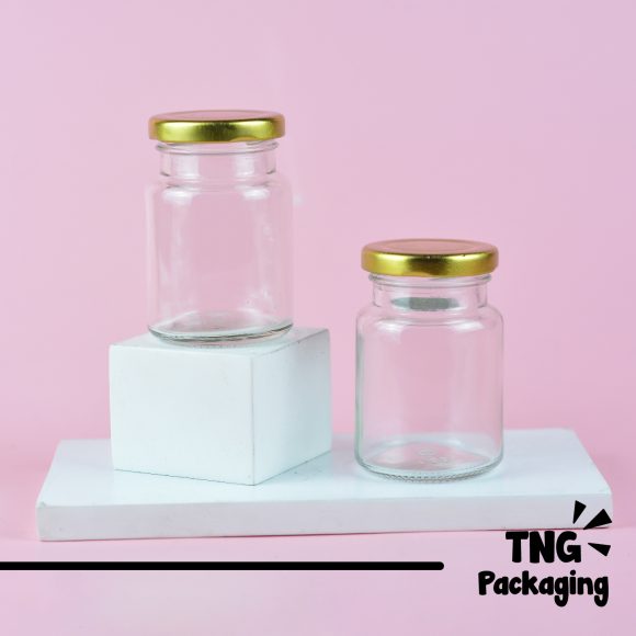 Jar Kaca Tutup Gold - 100 ml - TNG Packaging : Kemasan skincare, Wadah ...